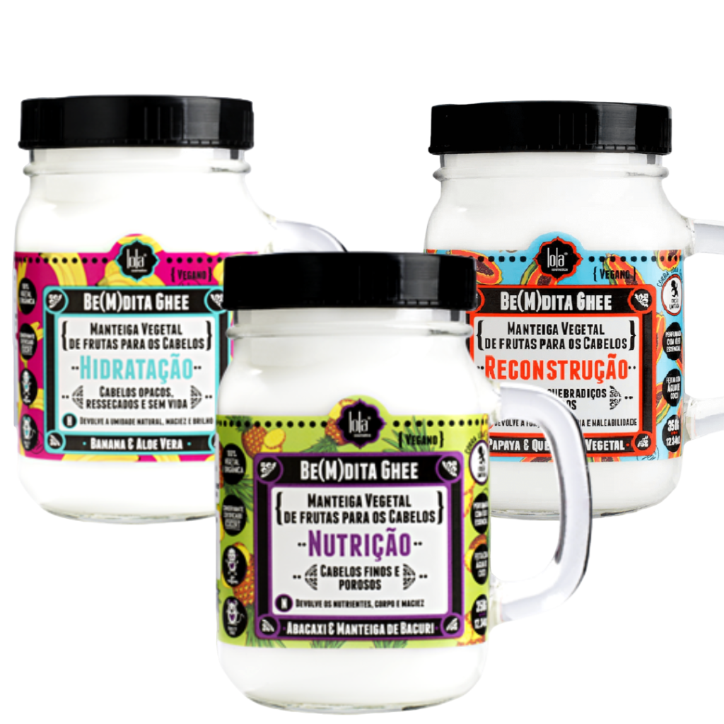Kit Bemdita Ghee Cronograma Capilar ( 3 Produtos) Lola Cosmetics 100g ...