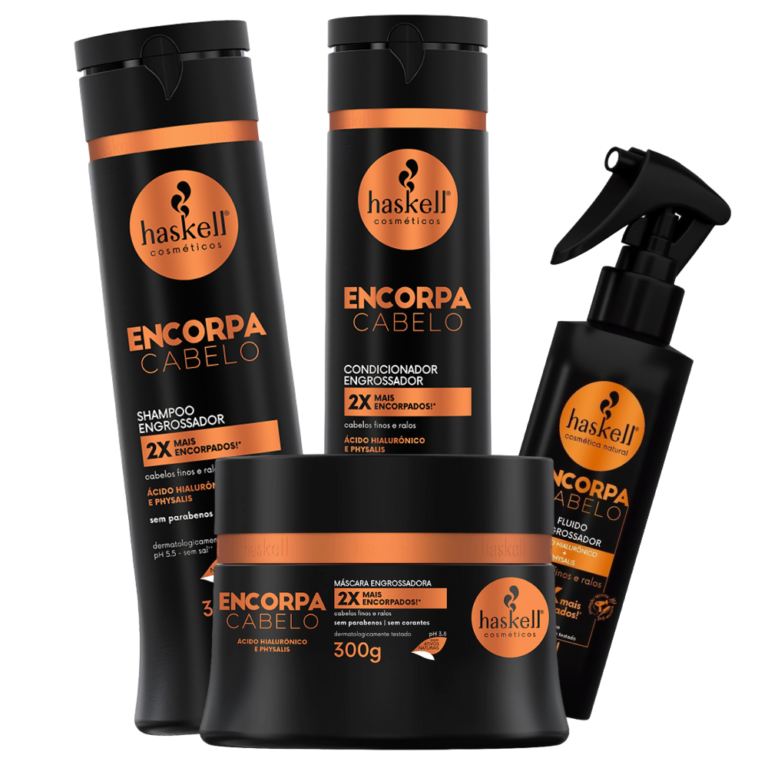 Kit Encorpa Cabelo Engrossador Haskell 300ml (4 Itens) - La Néli Cosméticos